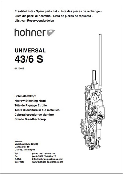 Hohner Stitcher Head Parts | Stitcher Head Replacement Parts