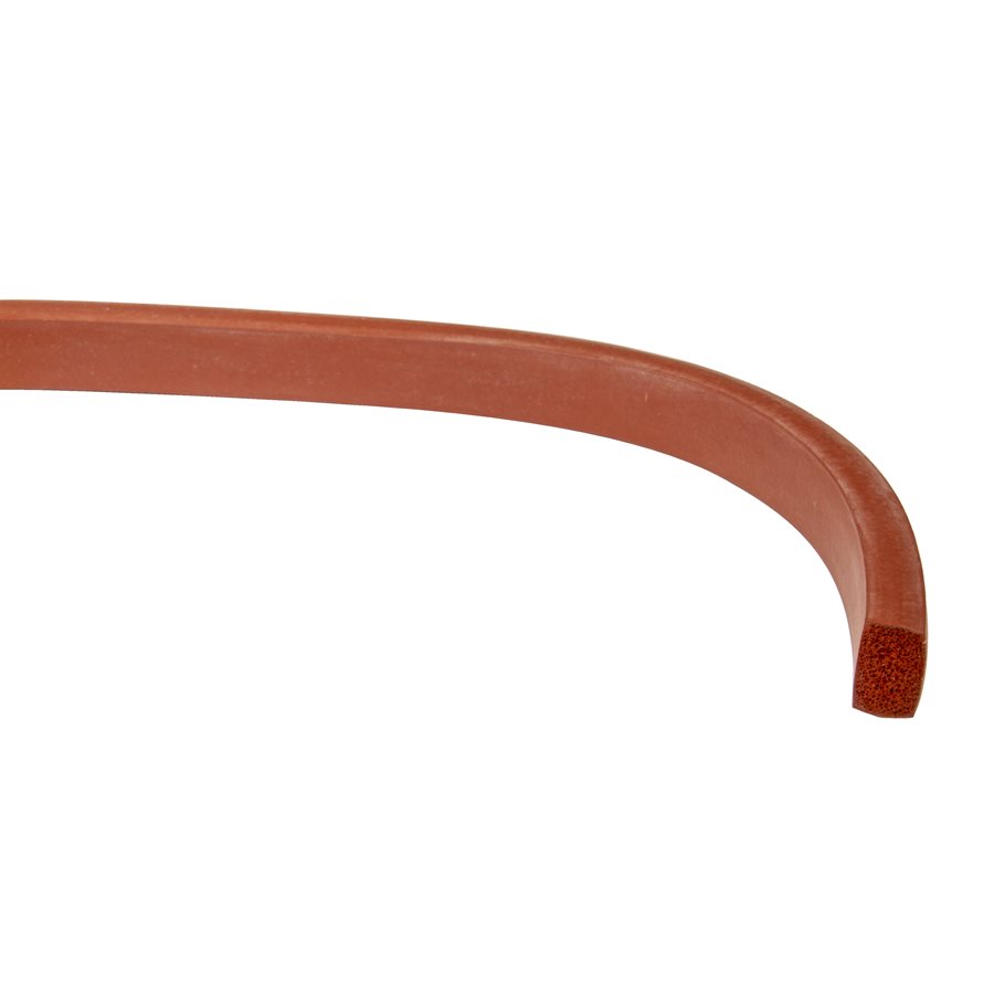 Sponge Rubber Seal Pad - Silicone, 1/2" x 3/4" (Sold per ft.)
