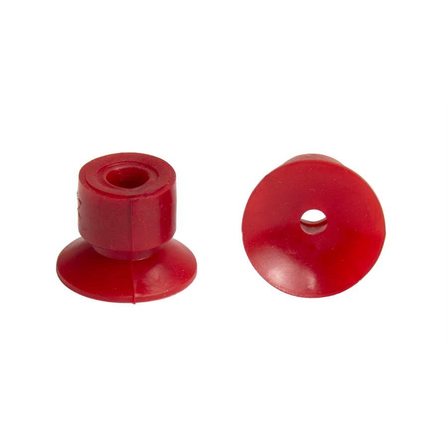 Red Vinyl Sucker 9/16 H x 3/4 W x 1/4 ID (6.35mm) Muller Martini