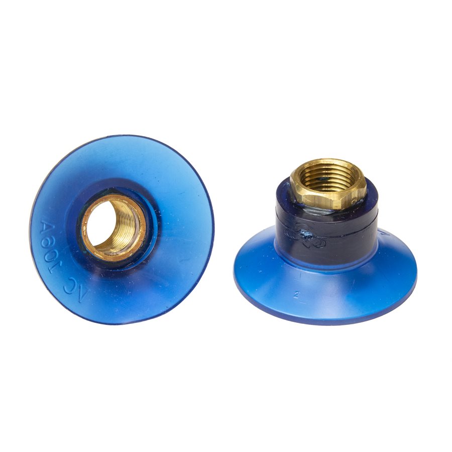 VC-106A 3/8 NPT - Blue Vinyl Vacuum Cup 1.25H x 2.03W x 3/8 NPT Style E ...