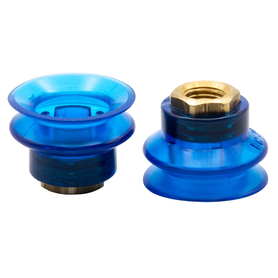 VC-322A 1/4 NPT - Blue Vinyl Vacuum Cup 1.12H x 1.5W x 1/4 NPT w/Cleats ...