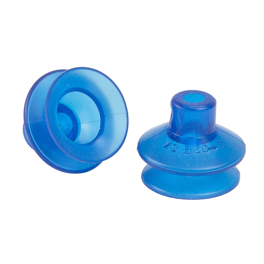 VC-B20-2 - Blue Vinyl Vacuum Cup .75H x .84W x .19B Style K | Update Ltd