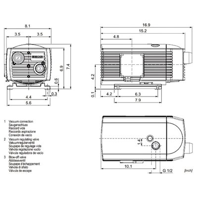 Becker VT 4.10 Vacuum Pump | Oil-less Rotary Vane Pump